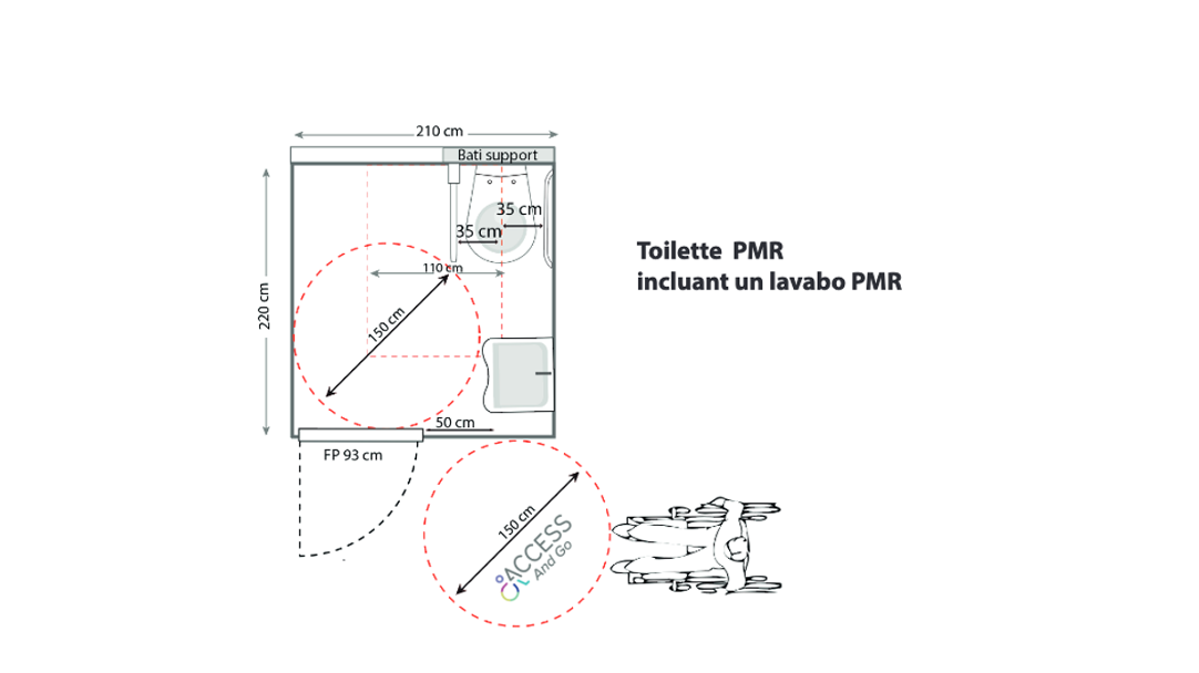 Toilette PMR avec ou sans lavabo | Access & Go